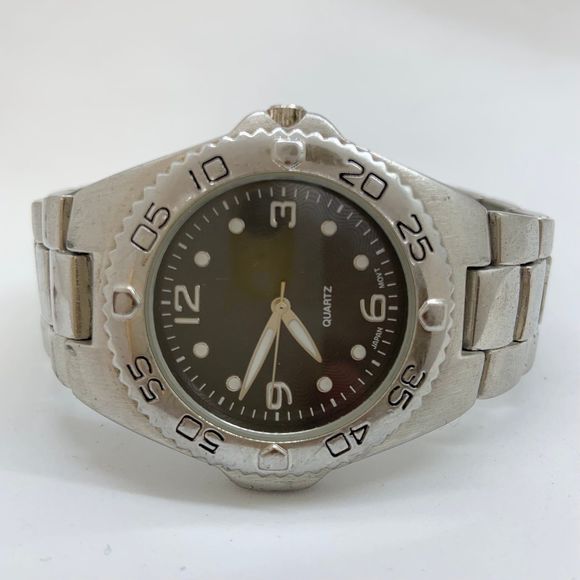 Accessories | Advance Mens 41mm Quartz Analog Watch Black Dial Silver ...